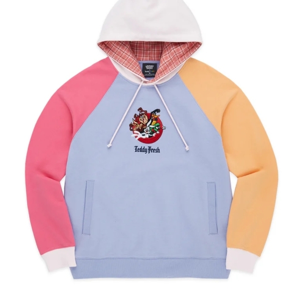 Teddy Fresh | Tops | Teddy Fresh Looney Tunes Colorblock Hoddie Xl ...